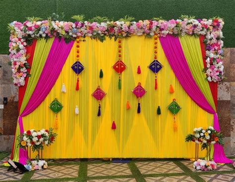 DecorDiyaa On Instagram Srijan Creations Have Made This Stunning Vibrant Haldi Decor W