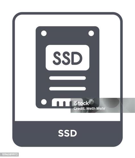 흰색 바탕에 Ssd 아이콘 벡터 Ssd 유행 가득 전자 장치 컬렉션에서 아이콘 0명에 대한 스톡 벡터 아트 및 기타 이미지
