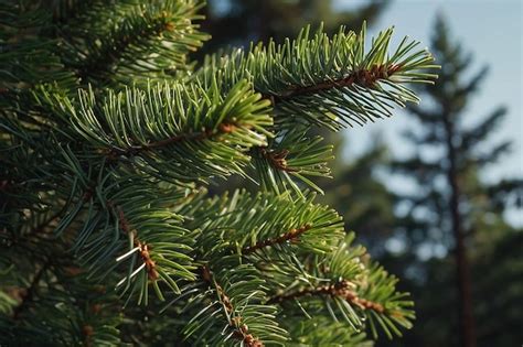 Pine Trees Swaying In Breeze Premium Ai Generated Image