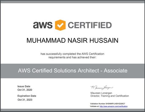 2nd aws certification muhammad nasir hussain