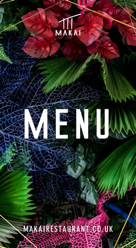 Carte Et Menus Makai Restaurant Brentford Thefork