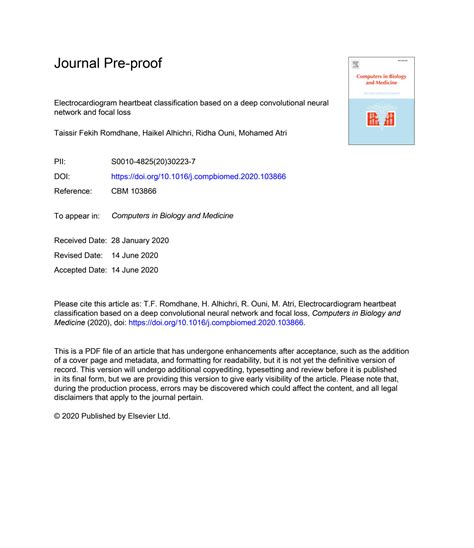 Solution Electrocardiogram Heartbeat Classification Based On A Deep