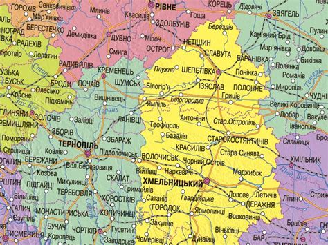 Карта Украины Административное деление 65х45 см М 1 2 400 000