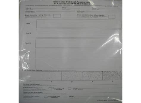 Elcometer 142 Iso 8502 3 Dust Tape Test Kit