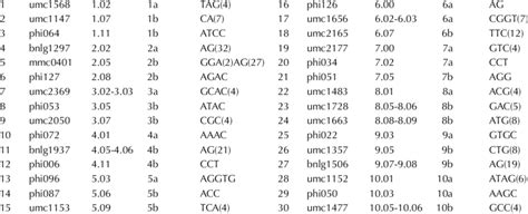 Ssr Markers Used For Genetic Diversity Analysis Of 91 Shrunken 2 Maize
