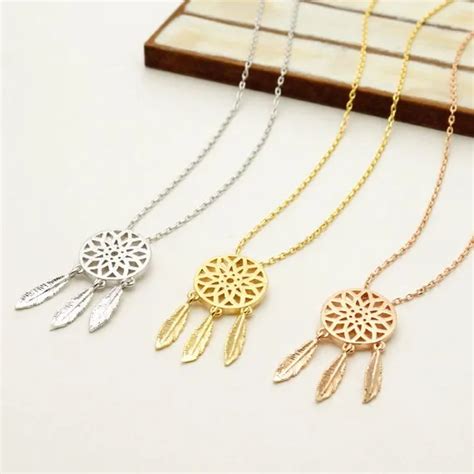925 Silver Dreamcatcher Necklace Dream Catcher Boho Necklace With