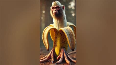 Monkey Banana Brainrot Funny Chicken Banana Monkey Skibidi Meme