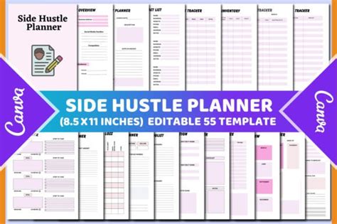 1 Side Hustle Planner Canva Template Designs And Graphics