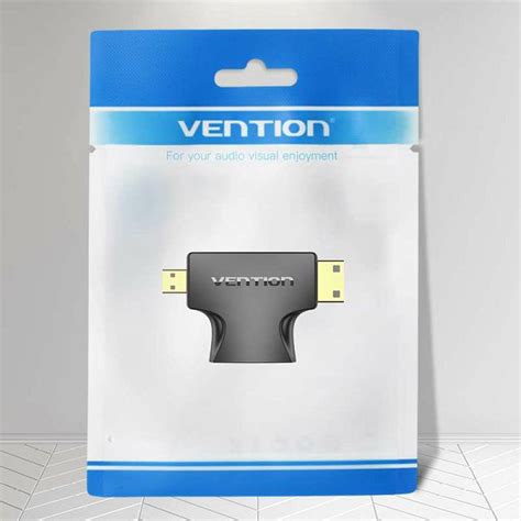 Adapter Hdmi Mini I Hdmi Mikro MuŠki Na Hdmi Ženski Vention Agfb0 Crni