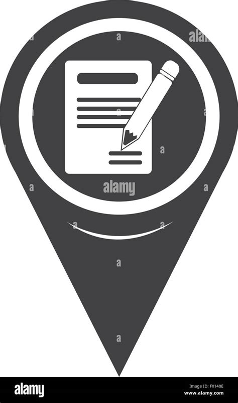 Map Pointer Pencil Icon And Notebook Icon Stock Vector Image And Art Alamy