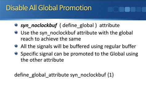 PPT Synplify Global Clock Resource Attributes PowerPoint Presentation ID 1967772