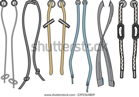 Drawstring Cord Flat Sketch Vector Illustrator Stock Vector Royalty Free Shutterstock