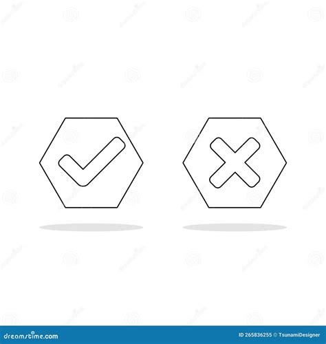 Check And Wrong Marks Tick And Cross Marks Accepted Rejected Approved Disapproved Yes No