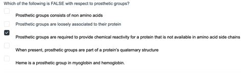 Solved Which Of The Following Is False With Respect To