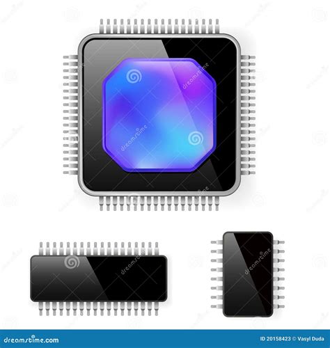 Computer Microcircuit Stock Vector Illustration Of Component 20158423