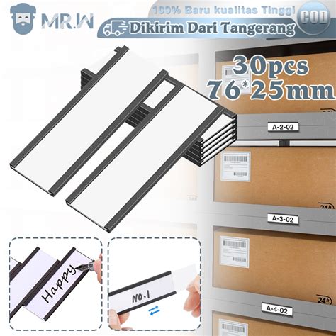 Jual 30pcs Label Holder Magnetik Price Tag 76x25mm Label Harga Dirak