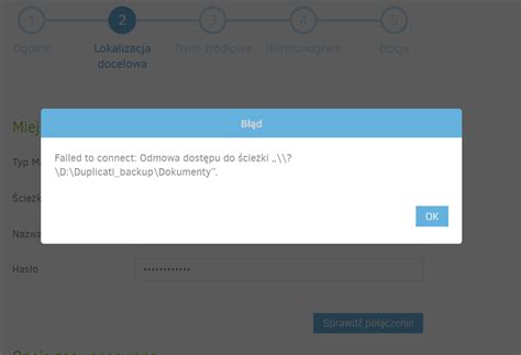 local disk credentials issue support duplicati