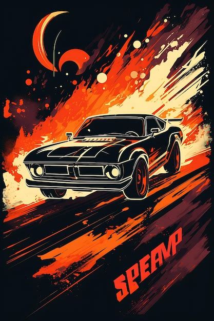 Premium Photo Poster Design Of Drag Racing Speed And Power High