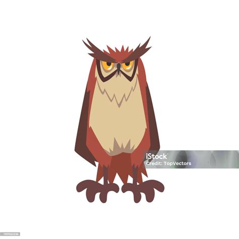 Burung Elang Burung Hantu Karakter Burung Hantu Bertanduk Besar Dengan