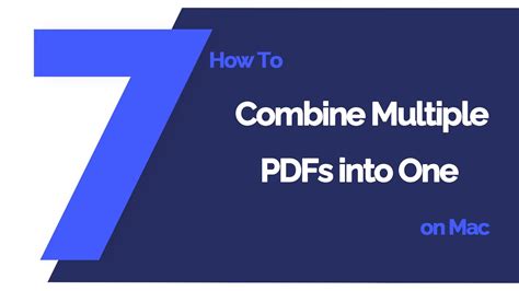 How To Combine Multiple Pdfs Into One On Mac Pdfelement Youtube