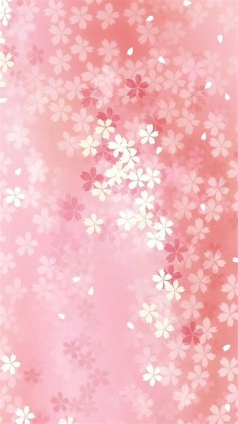 Pure Dreamy Pink Flower Pattern Iphone 5s Wallpaper