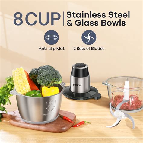 Ganiza Food Processors Electric Chopper With Meat Grinder And Veggie