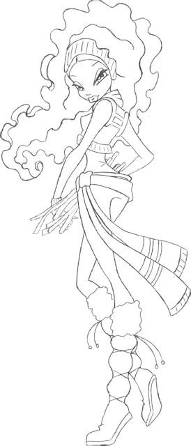 Winx Club Amigas Colorear Colorea A Layla Esquiadora