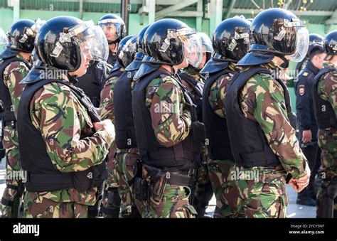 Special Forces Soldiers Of The Police In Riot Gear During An Opposition
