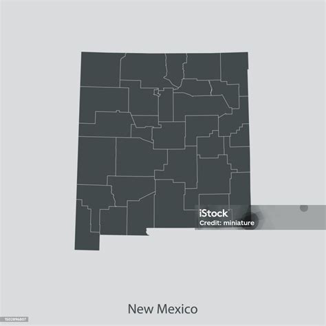 New Mexico Map向量圖形及更多北美圖片 北美 國家 地域 圖畫 藝術品 Istock