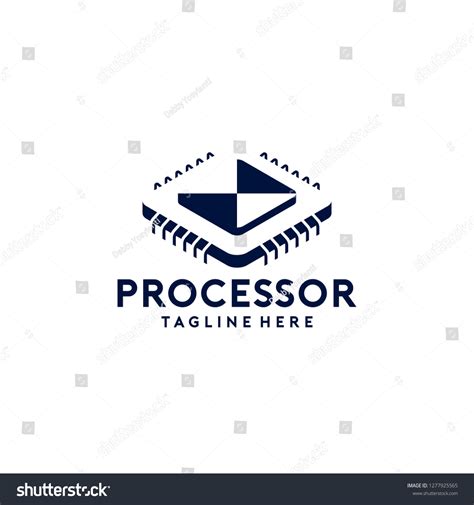 Processor Logo Design เวกเตอร์สต็อก ปลอดค่าลิขสิทธิ์ 1277925565