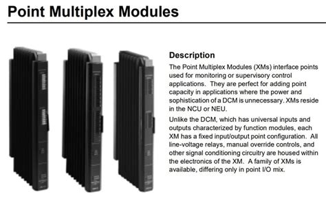 Johnson Controls NU XBN101 0 Point Multiplex Module Multiplex Binary