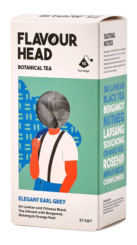 Elegant Earl Grey Tea Bags Flavour Head