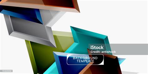 3d 효과 추상적 인 배경 템플릿을 가진 최소한의 기하학적 삼각형 0명에 대한 스톡 벡터 아트 및 기타 이미지 0명 기하 디자인 Istock