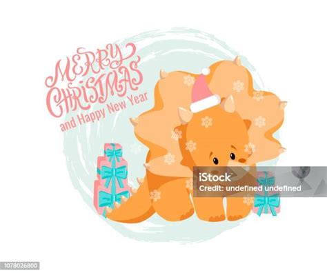 Kartu Ucapan Natal Dan Tahun Baru Vektor Dengan Huruf Bergambar Tangan