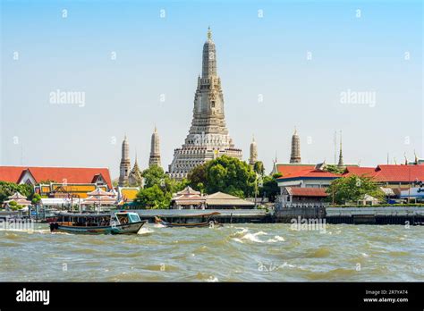 The Buddhist Temple Wat Arun In Bangkok The Exterior Is By Seashell