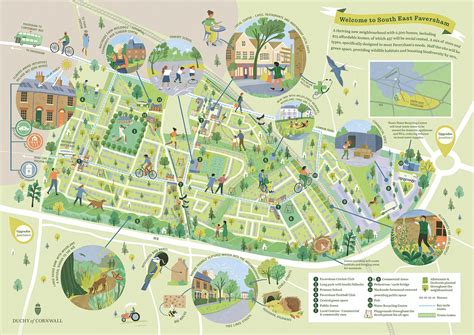 The Duchy Of Cornwall East Faversham Map Sara Mulvanny Illustration