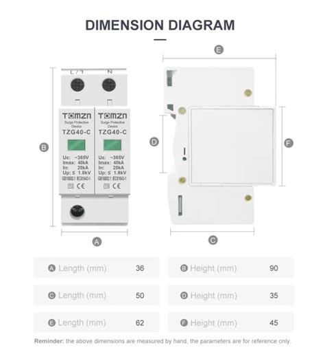 ПЗІП TOMZN TZG 40-B, TZG 40-C, TZG 40-D (розрядник) AC SPD