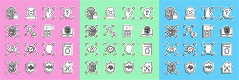 Set Line Smart Home With Face Id Fingerprint Lock Laptop Fingerprint Palm Recognition