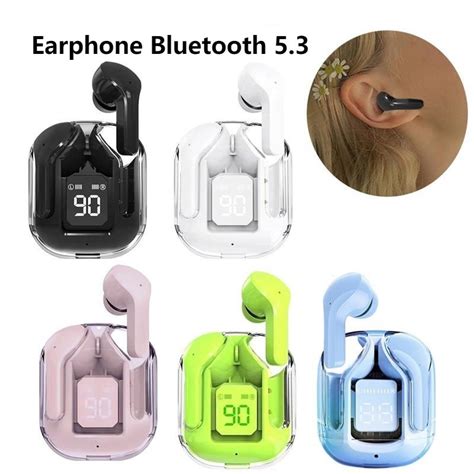 Jual Headset Bluetooth Tws Wirelles Earphone Led Display Tranparan Hifi