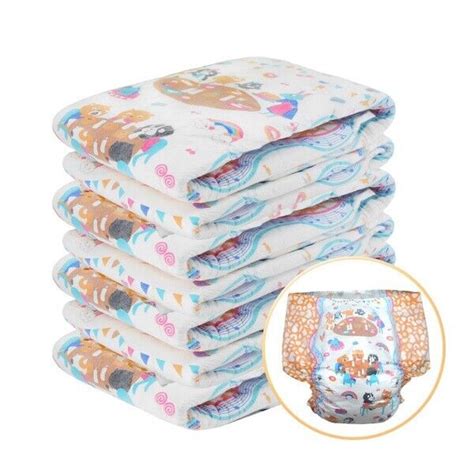 Adult Printed Abdl Diapers Rainbow Week Tennight Cute Yellow Med Lrg