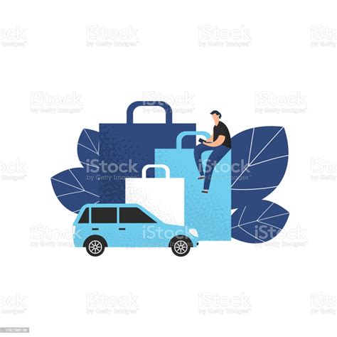 자동차 공유 서비스 개념을 Carsharing 자동차 모바일 App 벡터 일러스트 레이 션을 임대입니다 경제에 대한 스톡 벡터