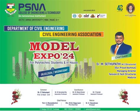 Psna College Of Engineering And Technology On Linkedin Department Of