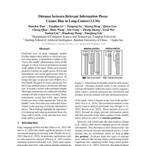 Distance Between Relevant Information Pieces Causes Bias In Long Context Llms Acl Anthology