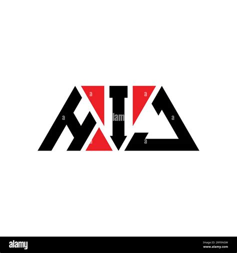 hij triangle letter logo design with triangle shape hij triangle logo