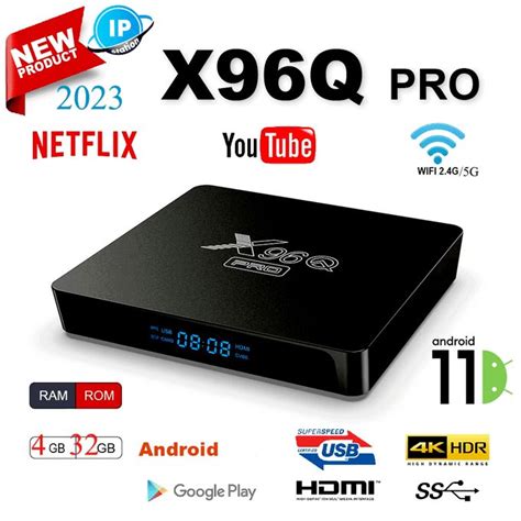 X96 X96Q PRO Smart TV BOX Dual Wifi 4Go+32Go Allwinner H616 6K ANDROID ...