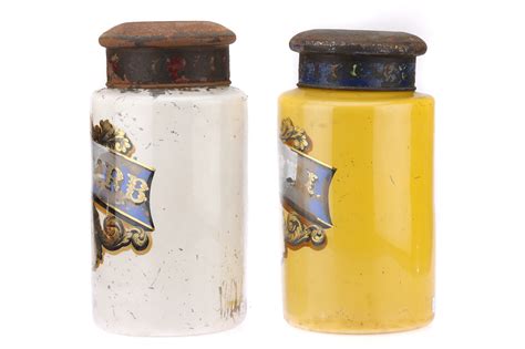 Lot 40 A Pair Of Victorian Apothecary Speci Jars