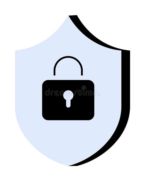 Digital Security Concept With Shield And Lock Representing Data