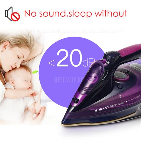 Fer à Vapeur Repasser W Sans fil Vitesse Réglable Anti goutte Anti calcaire EU Plug Violet