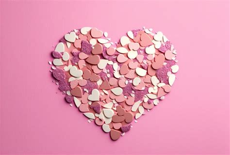 Valentine Composition With Heart Digital Illustration Painting Artwork