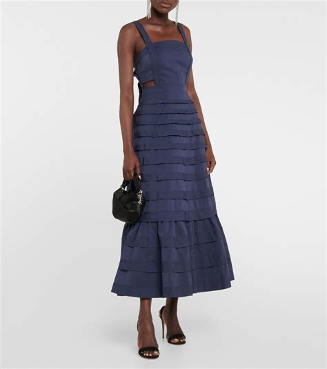 Simkhai Tiered Cotton Blend Maxi Dress Simkhai